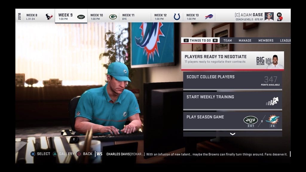 Coach Screen - Operation Sports