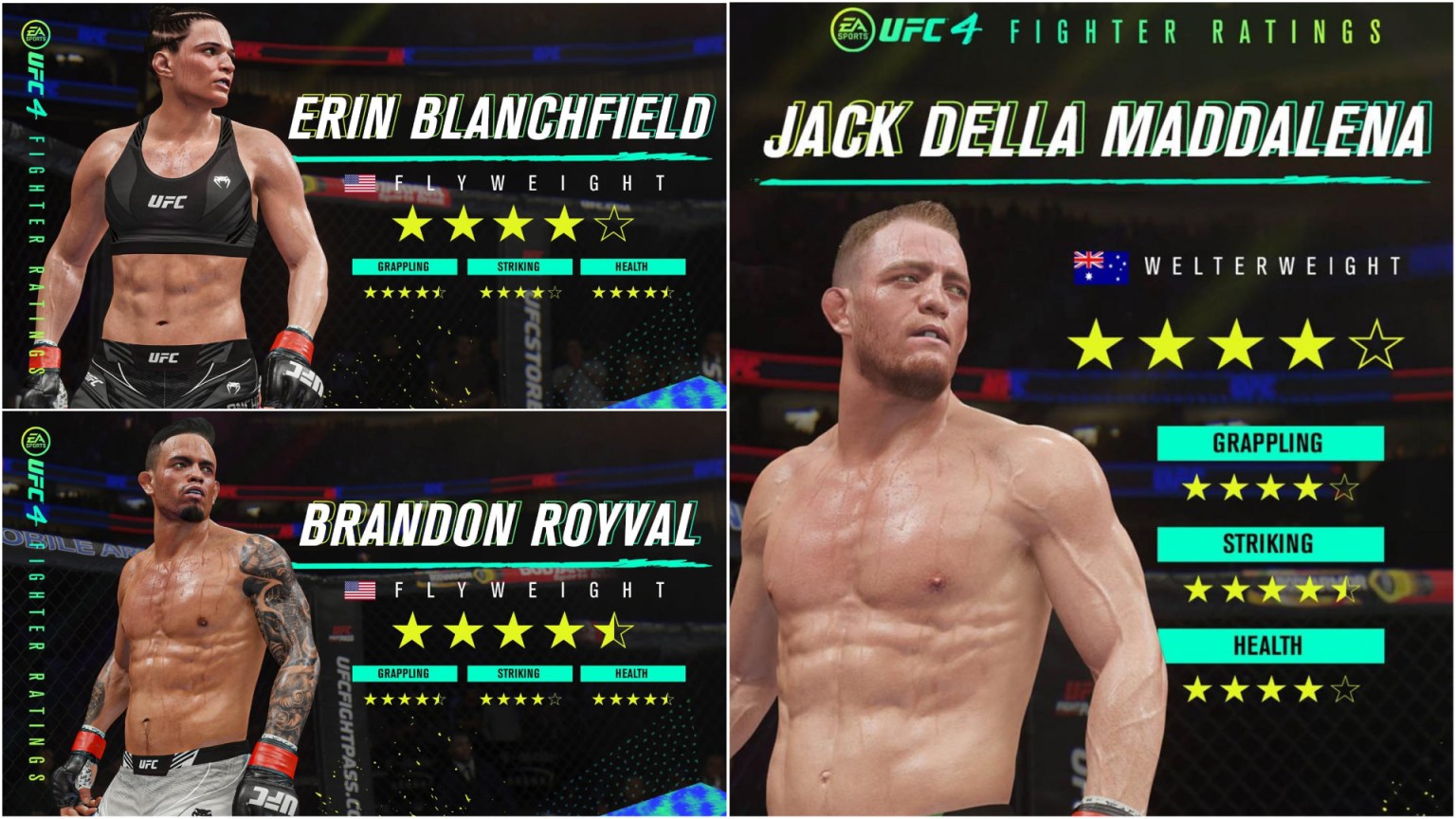 EA Sports UFC 4 Adds Maddalena, Blanchfield, Royval to Roster